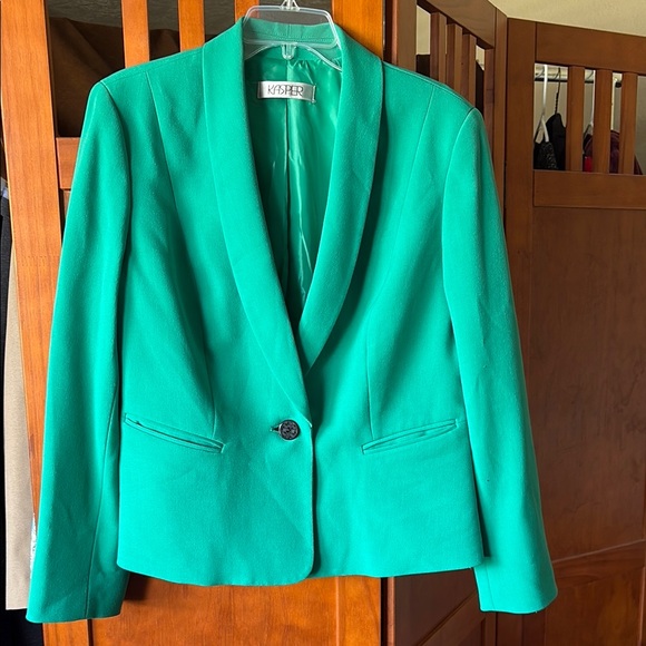 Kasper | Jackets & Coats | Kasper Green Blazer Tailored Suit Jacket ...